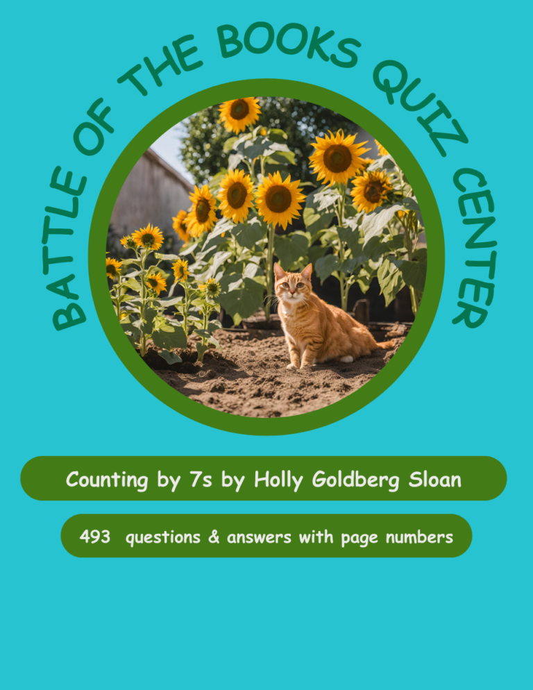 Counting by 7s by Holly Goldberg Sloan - Battle of the Books Quiz Center