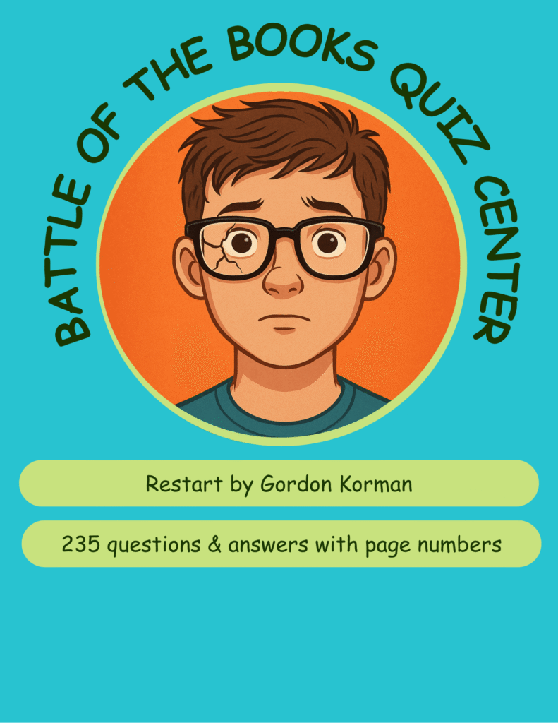 Restart by Gordon Korman - Battle of the Books Quiz Center