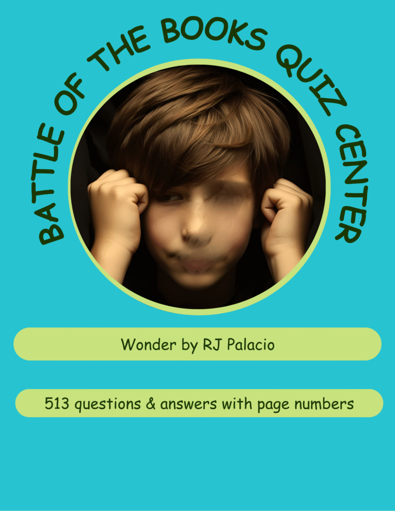 Wonder by R.J. Palacio - Battle of the Books Quiz Center
